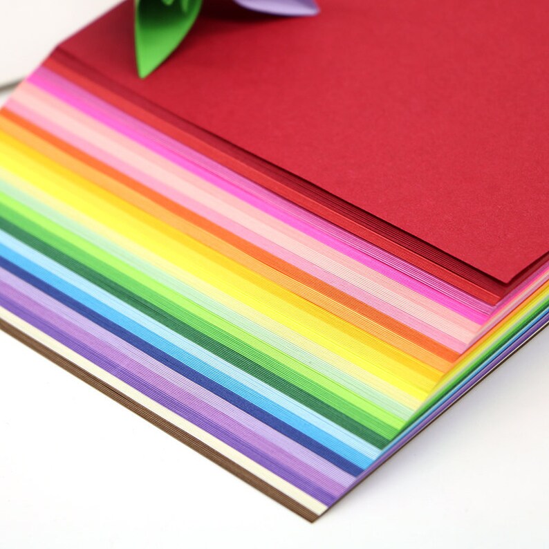 25 Colors Rainbow Origami Square Paper Pack for Origami Paper | Etsy