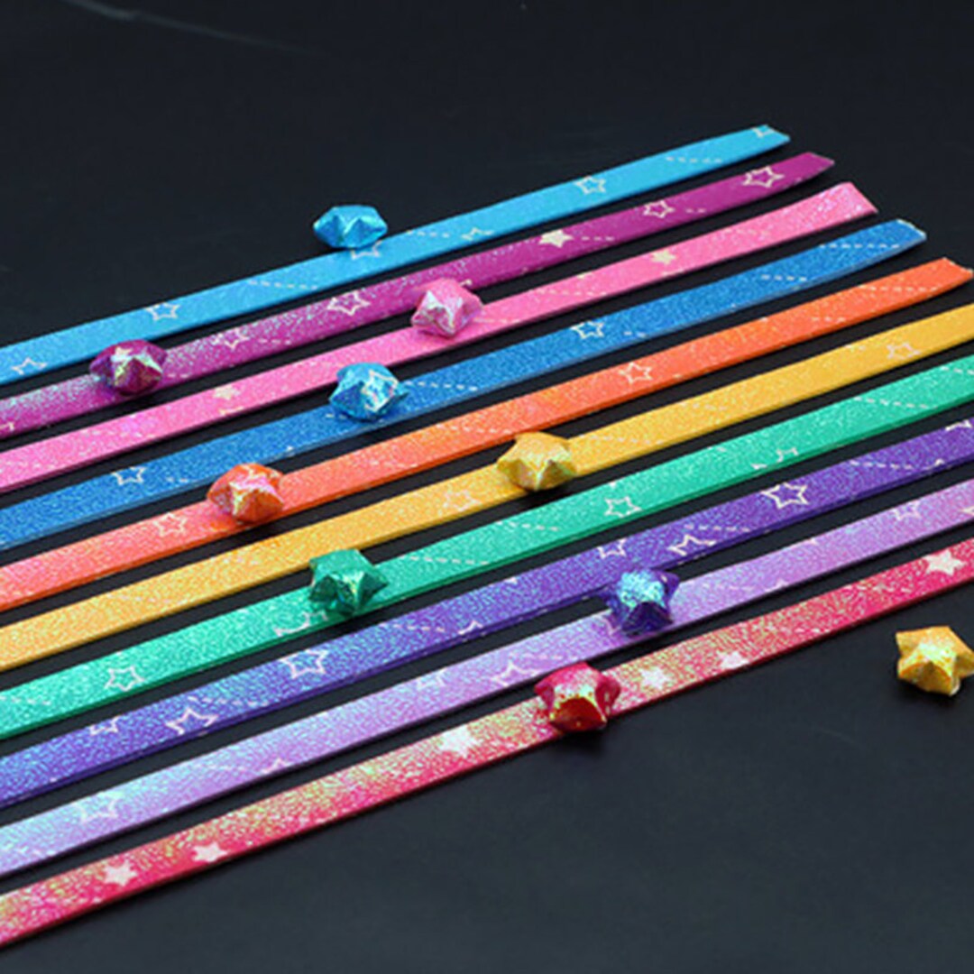 Rainbow Pearlescent Shooting Star Origami Lucky Star Paper - Etsy