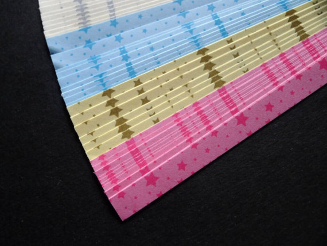 Origami Lucky Star Paper Strips Star on Star DIY Pack of 90 - Etsy