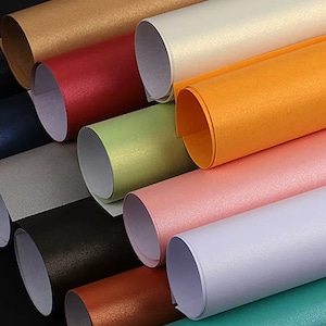 Shimmer Solid Coloured Wrapping Paper Pearlescent Gift Wrap Birthday ...