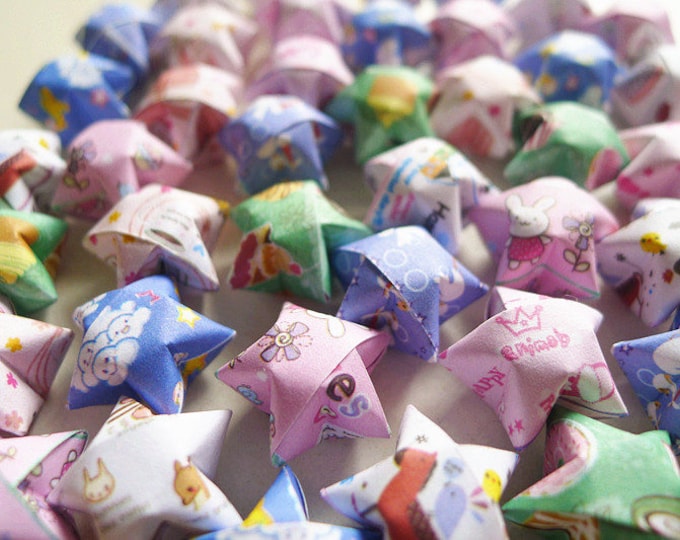 Origami Lucky Stars | Plastic Straw Stars | Rainbow Mixed Handmade ...