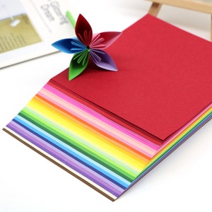 25 Colors Rainbow Origami Square Paper Pack for Origami Paper Project ...
