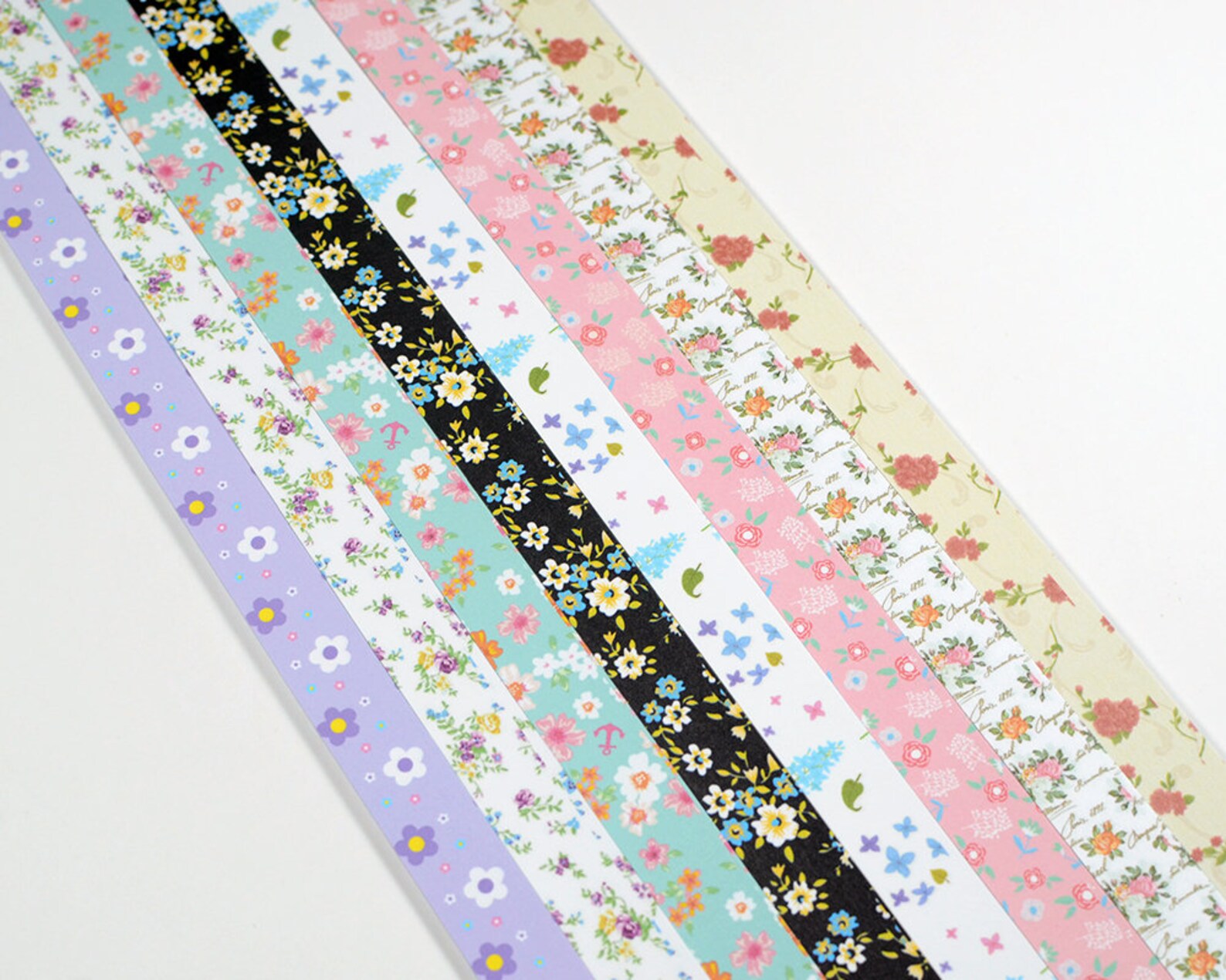 Cute Floral Pattern Origami Lucky Star Paper Strips Star - Etsy