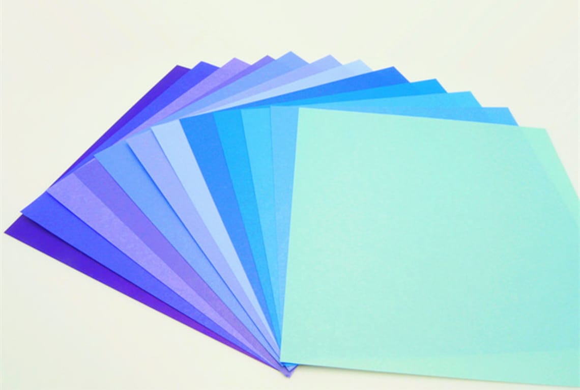 50 Colors Rainbow Origami Square Paper Pack for Origami Paper Project ...