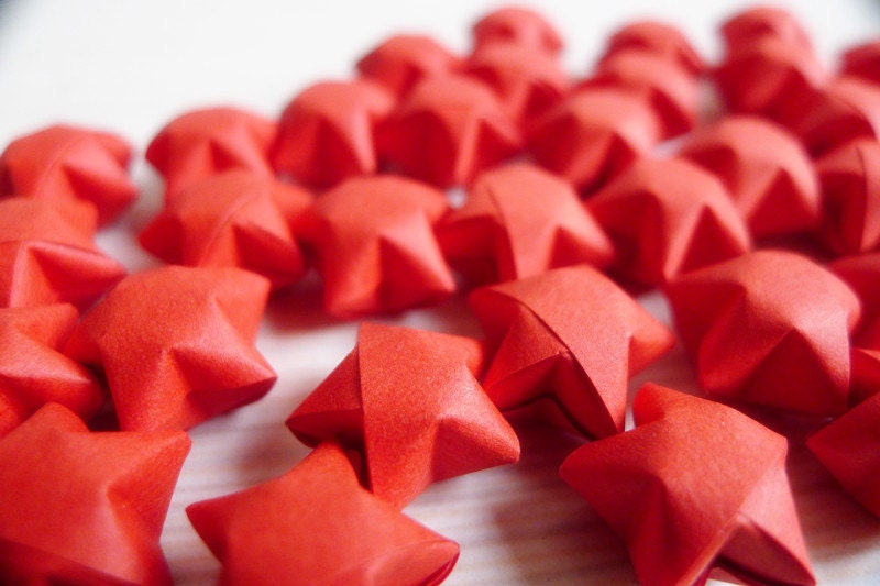 Romantic Red Origami Lucky Stars-love Wishing Stars/home - Etsy