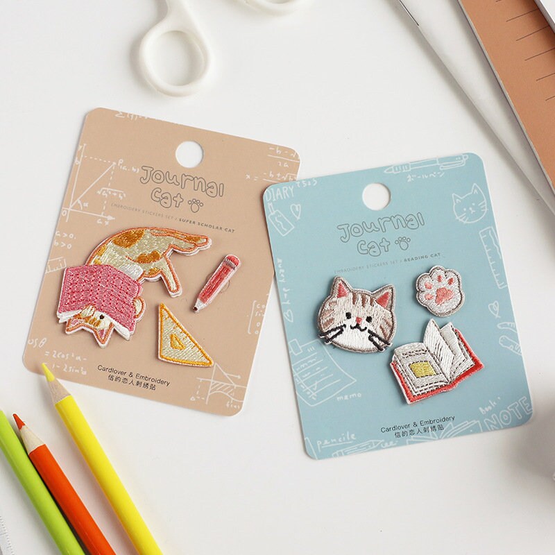 3 Pcs of Cats Embroidered Patches Kitten Sticker Self Adhesive - Etsy