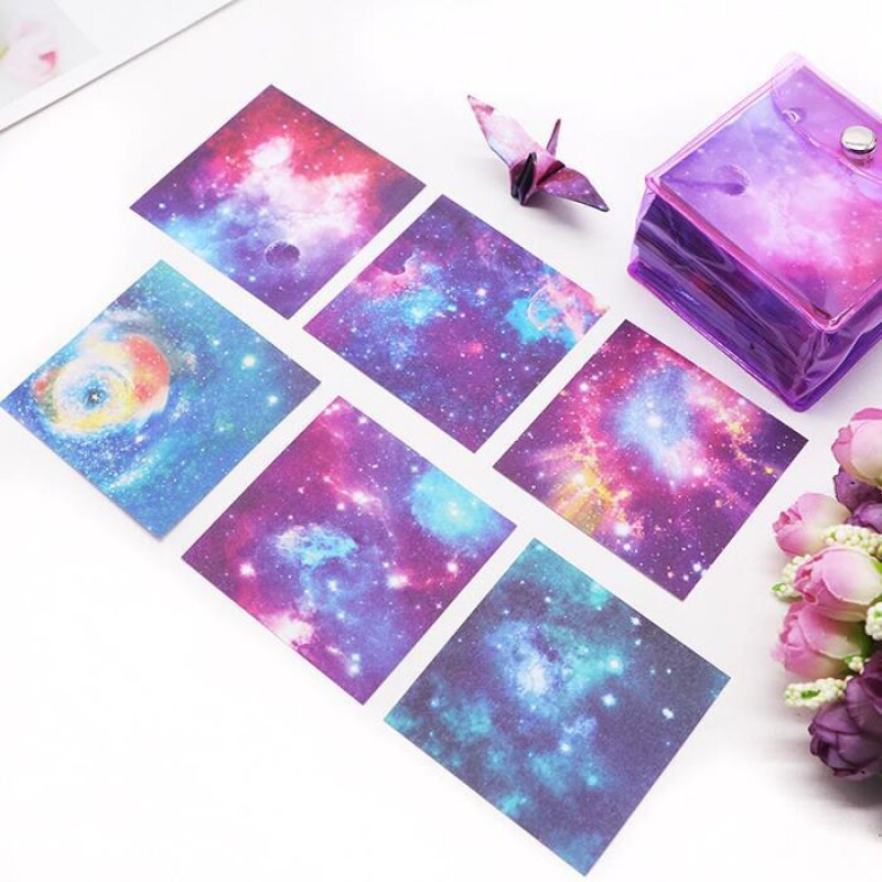 380 Sheets Small Size Galaxy Origami Square Paper Pack for Origami ...