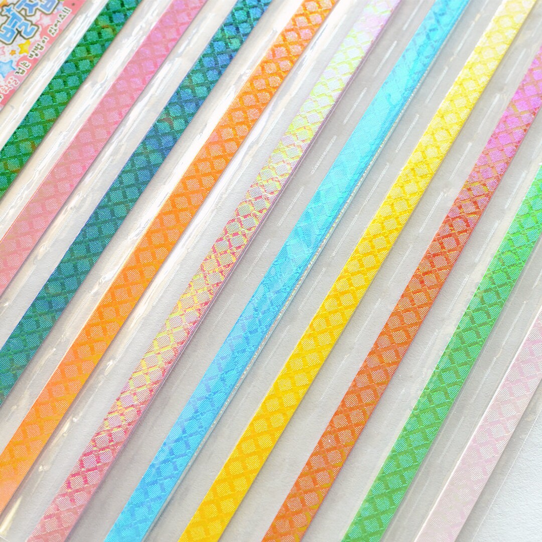 Pearlescent Diamond Origami Lucky Star Paper Strips Star Folding DIY ...