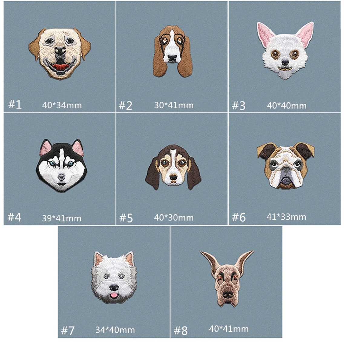 Cute Dog Embroidered Patches Puppy Iron on Patch Applique - Etsy