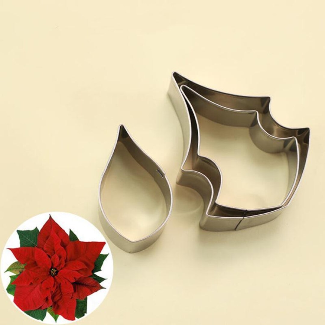 3 Size of Poinsettia Petal Cutter Set Flower Cutters Cake Decorating ...