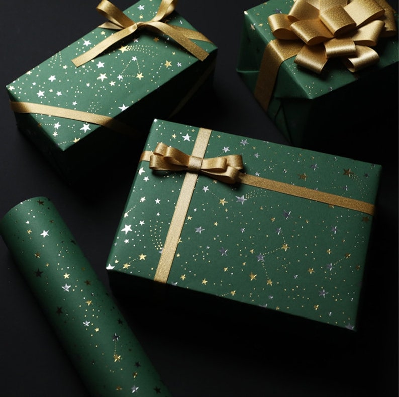 Shooting Stars Wrapping Paper Birthday Gift Wrap Meteor Galaxy Wrapping ...