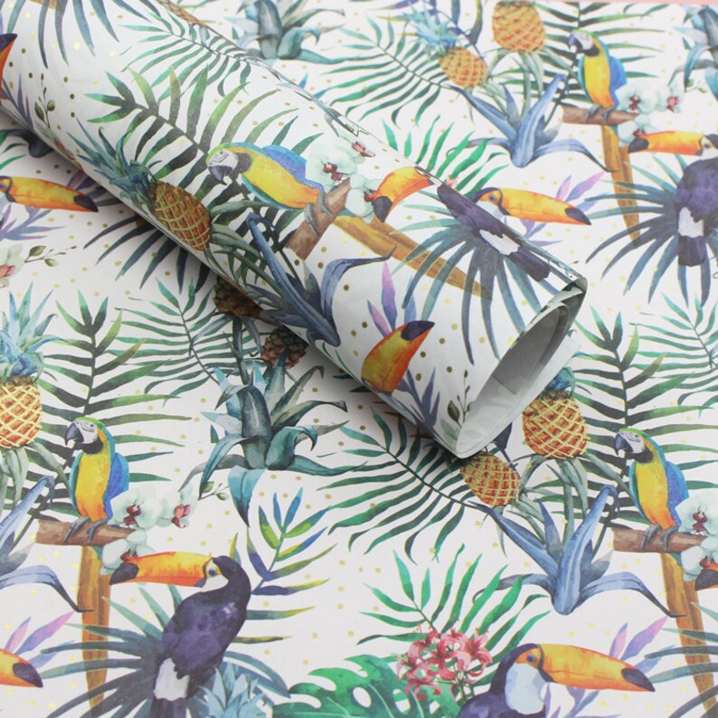 Tropical Bird Wrapping Paperbirthday Gift Wraptuocan | Etsy UK