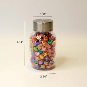 Glass Bottle With Gradient Pearlescent Floral Origami Lucky Stars ...