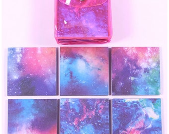 52 Sheets Double Sided Brilliant Galaxy Origami Square Paper Pack for ...