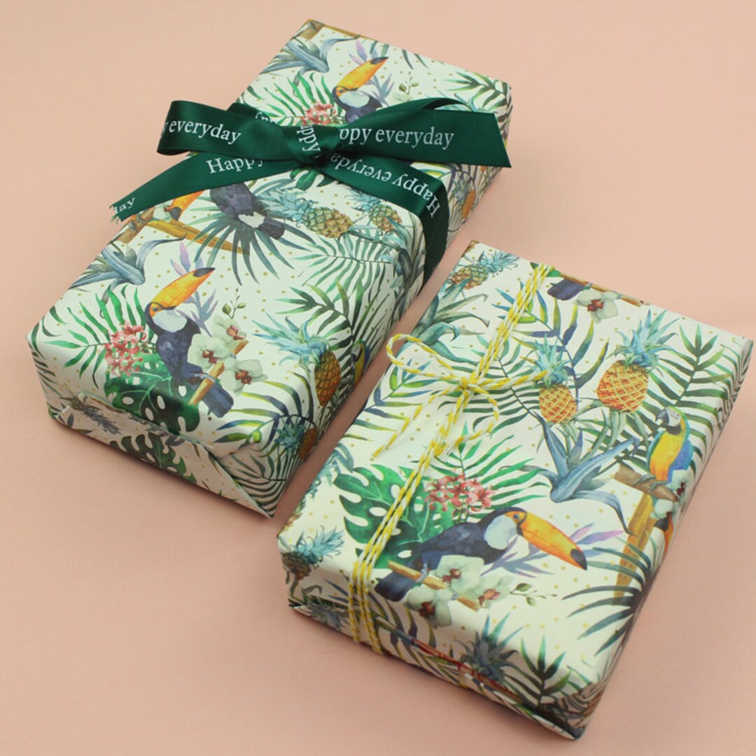 Tropical Bird Wrapping Paper,birthday Gift Wrap,tuocan Wrapping Sheet ...