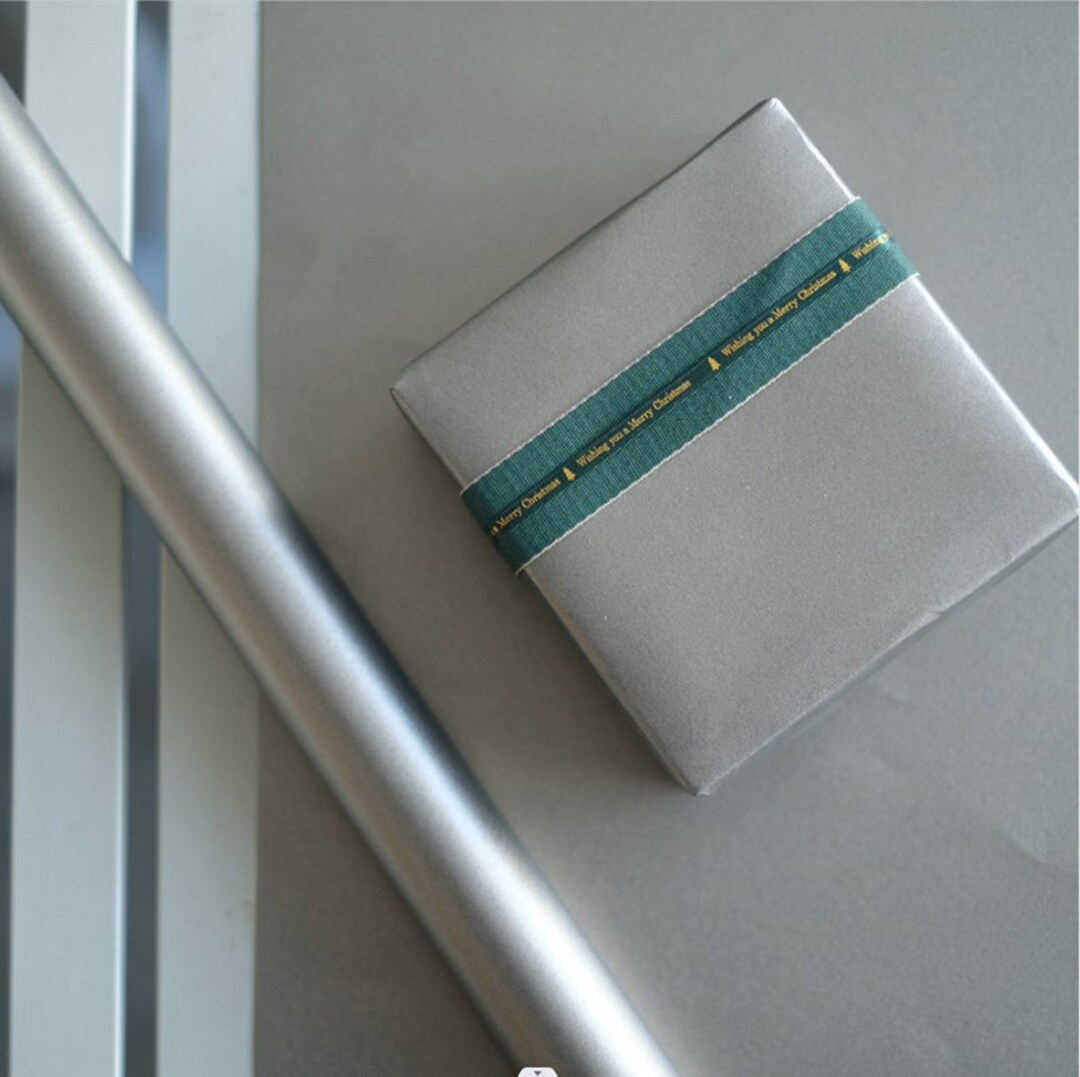 Metallic Silver Grey Wrapping Paper Birthday Gift Wrap Pearly-lustre ...