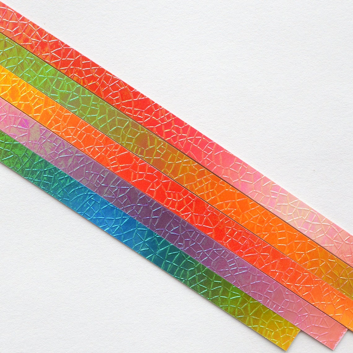 Gradient Rainbow Colors Origami Lucky Star Paper Strips Pack - Etsy