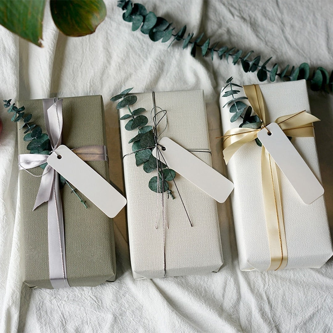 Olive Light Grey White Wrapping Paper Embossed Gift Wrap Solid Coloured ...
