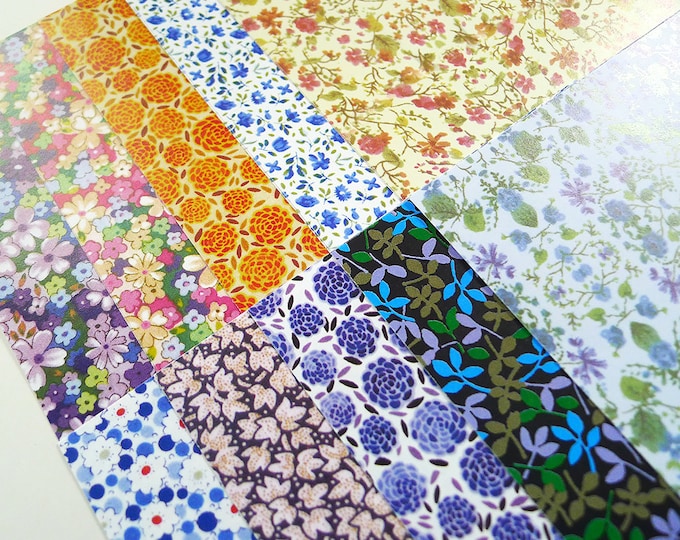 20 Sheets of Gorgeous Romantic Floral Origami Square Paper Pack for ...