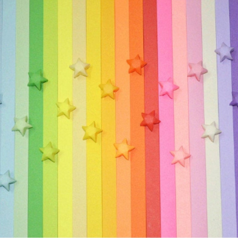 Lucky Star Paper Strips - Etsy