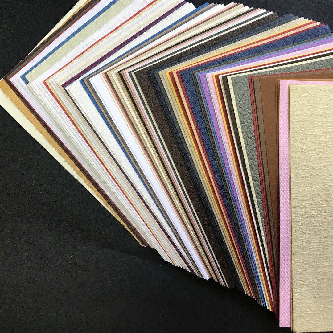 50 Sheets Embossed Assorted Pattern Paper Pack for Craft Project - Junk ...