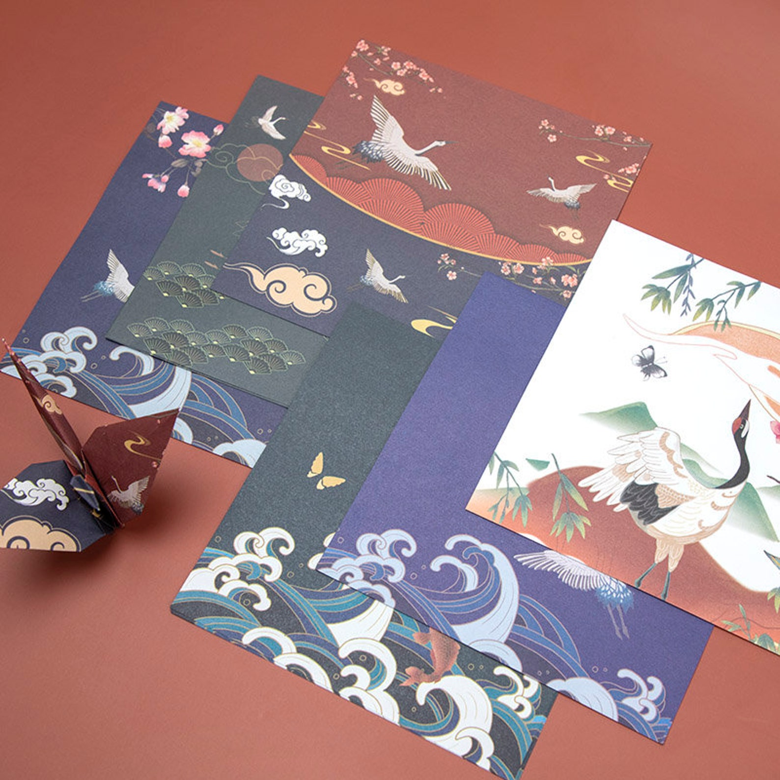 72 Sheets Traditional Chinese Style Origami Square Paper Pack | Etsy