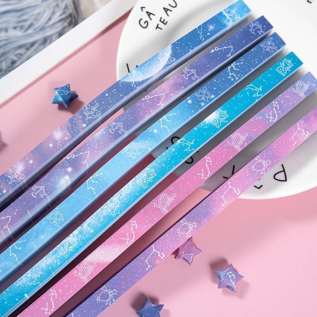 Zodiac Constellation Origami Lucky Star Paper Strips Star Folding Paper ...