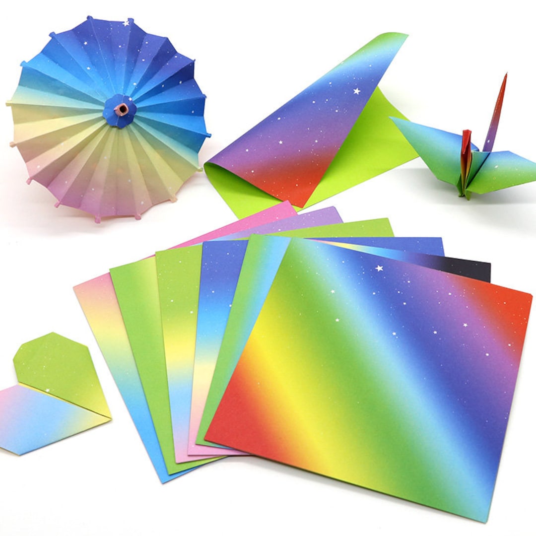 58 Sheets Gradient Origami Square Paper Pack for Origami Paper Project ...