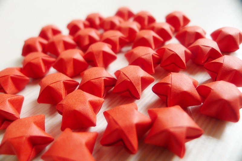 Romantic Red Origami Lucky Stars-love Wishing Stars/home - Etsy