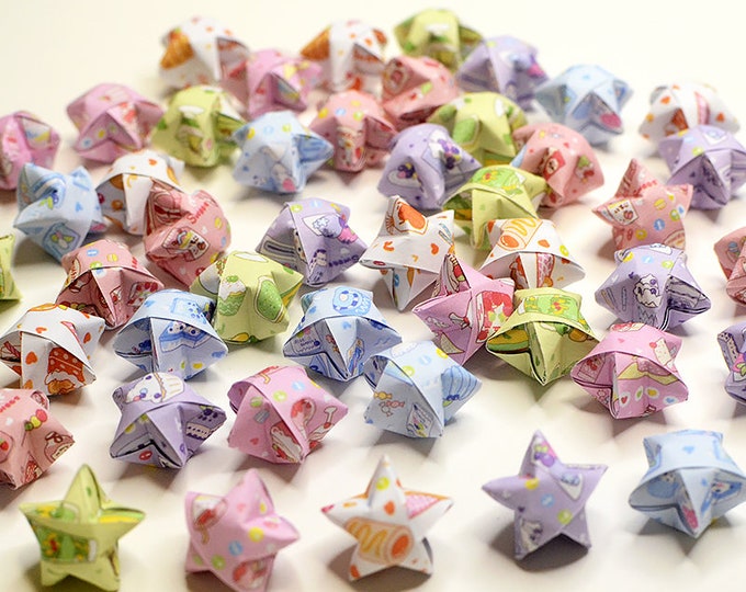 Origami Lucky Stars | Plastic Straw Stars | Rainbow Mixed Handmade ...