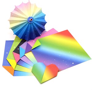 58 Sheets Gradient Origami Square Paper Pack for Craft Project - 15cm X ...