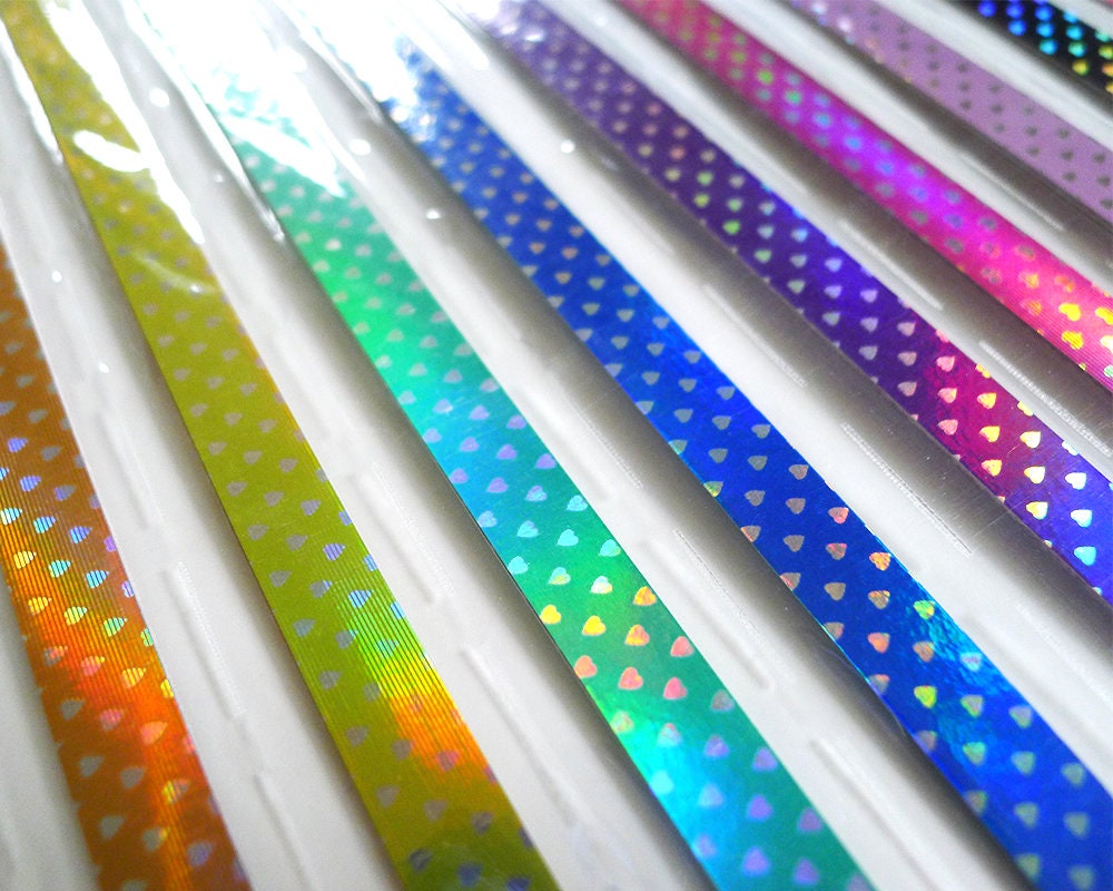 Rainbow Tiny Hearts Origami Lucky Star Paper Strips Star - Etsy