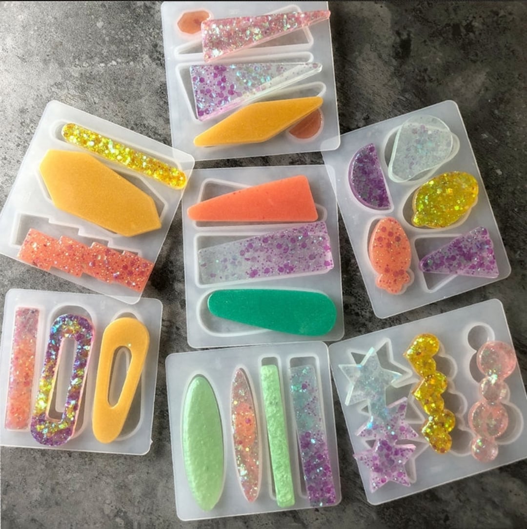 Hair Pin Silicone Resin Mold Hair Clip Mold Epoxy Resin Molds DIY Craft ...