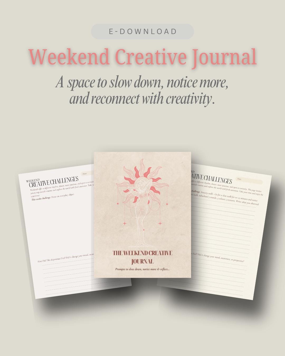 Weekend Creative Journal | Printable Creativity Journal | Guided ...