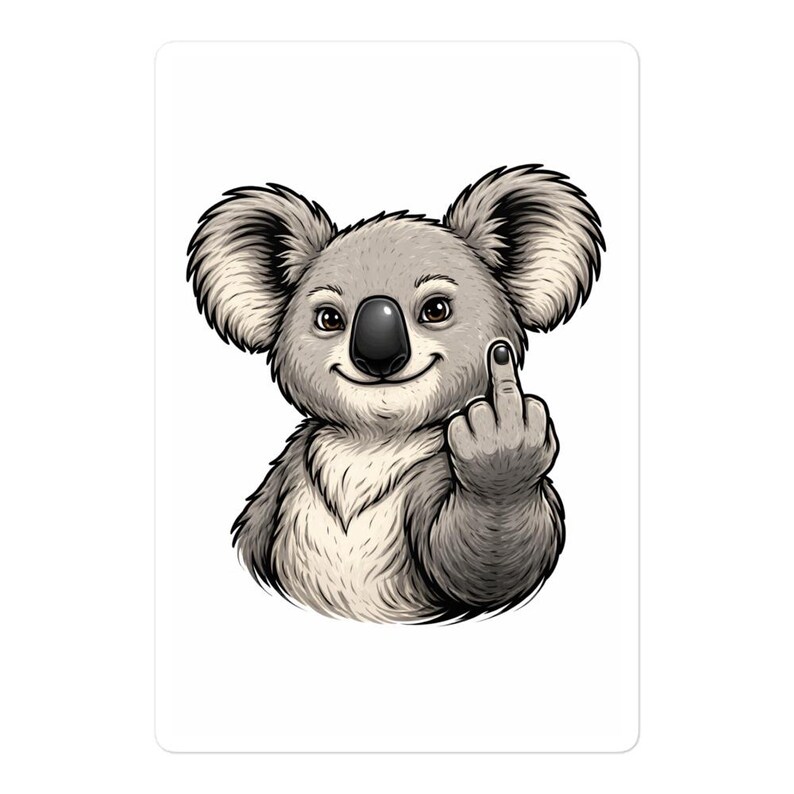 Koala Sticker, Durable Vinyl Decal, Laptop Water Bottle Animal Art - Etsy