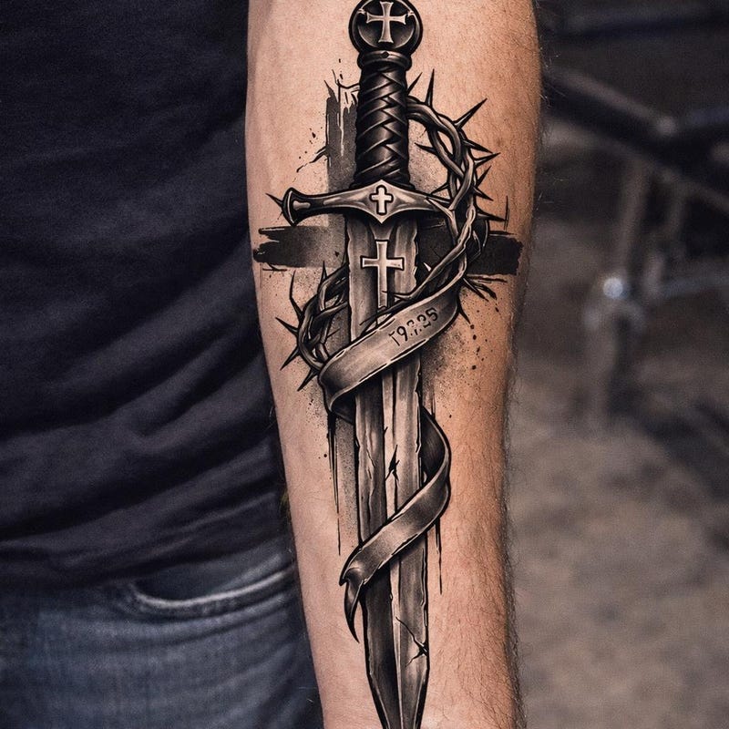 Christian Tattoo Wall Art - Etsy