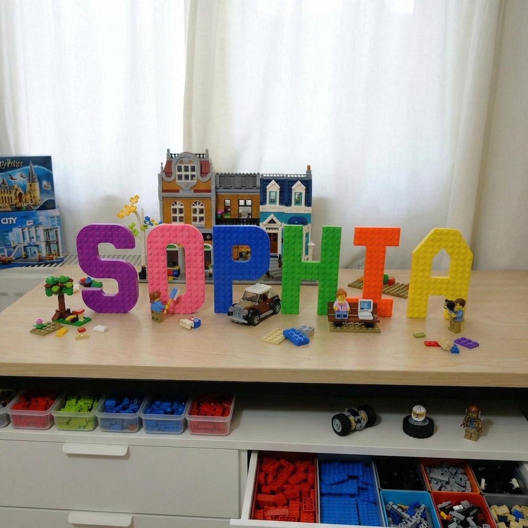 Custom Brick Style Name Plate – 3D Printed Building Block Compatible ...