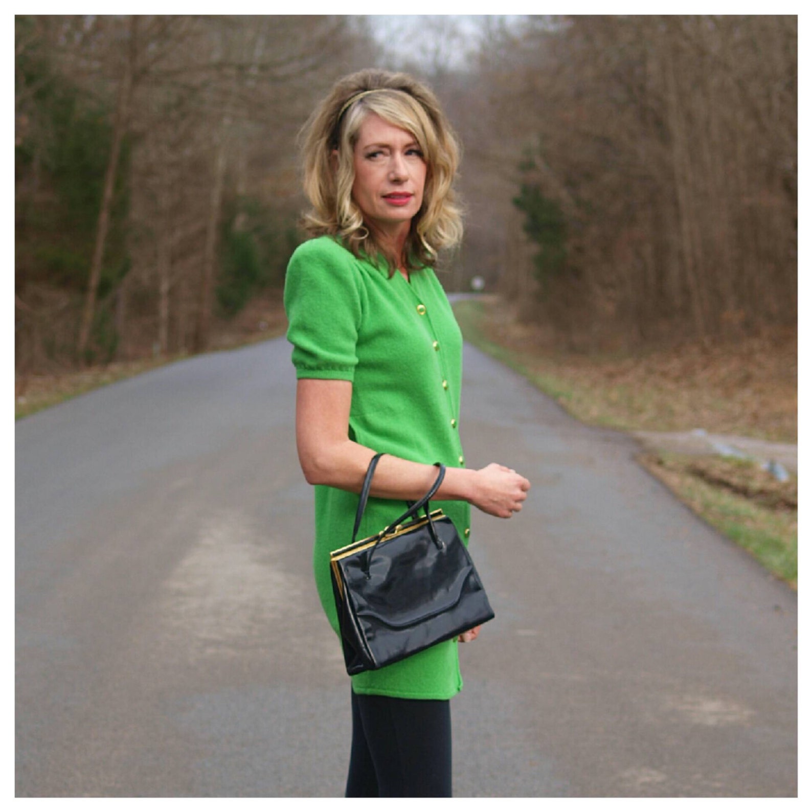 Vintage St John by Marie Gray Lime Green Wool Knit Sweater | Etsy