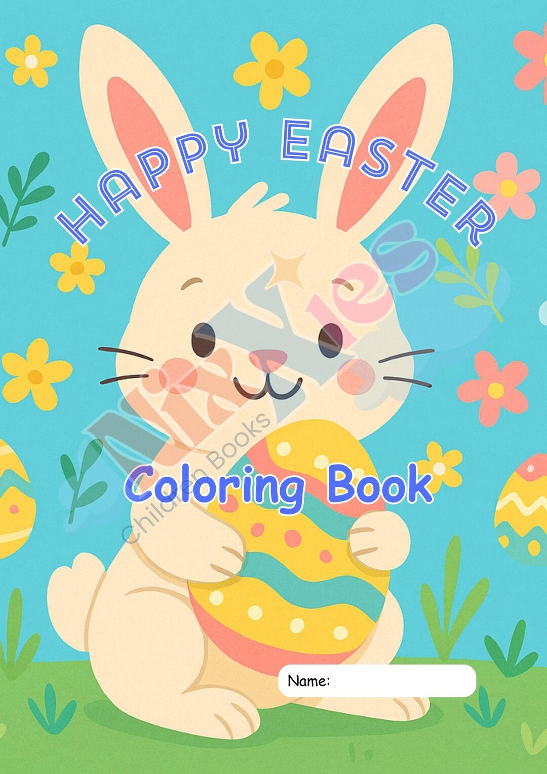 Printable Happy Easter Coloring Book - Etsy