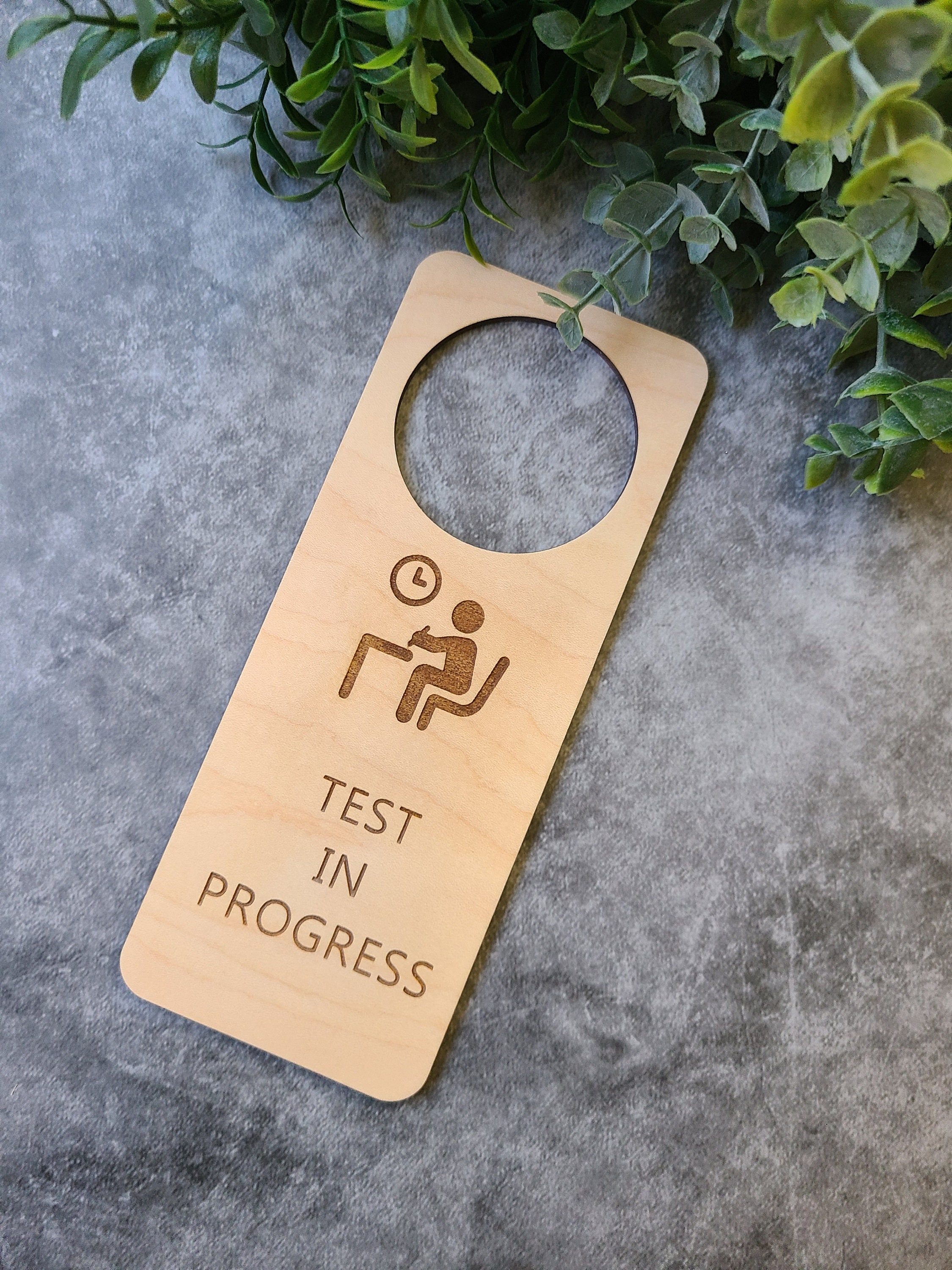 Test In Progress Do Not Disturb Door Hanger Class Sign For | Etsy