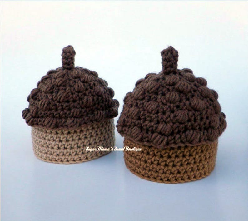 INSTANT Download - Acorn Hat CROCHET PATTERN Pdf File - 6 Sizes ...