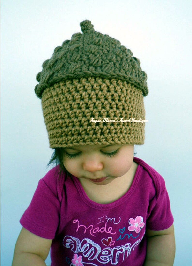 INSTANT Download - Acorn Hat CROCHET PATTERN Pdf File - 6 Sizes ...