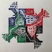 Neighborhood Tessellation Linocut - Etsy