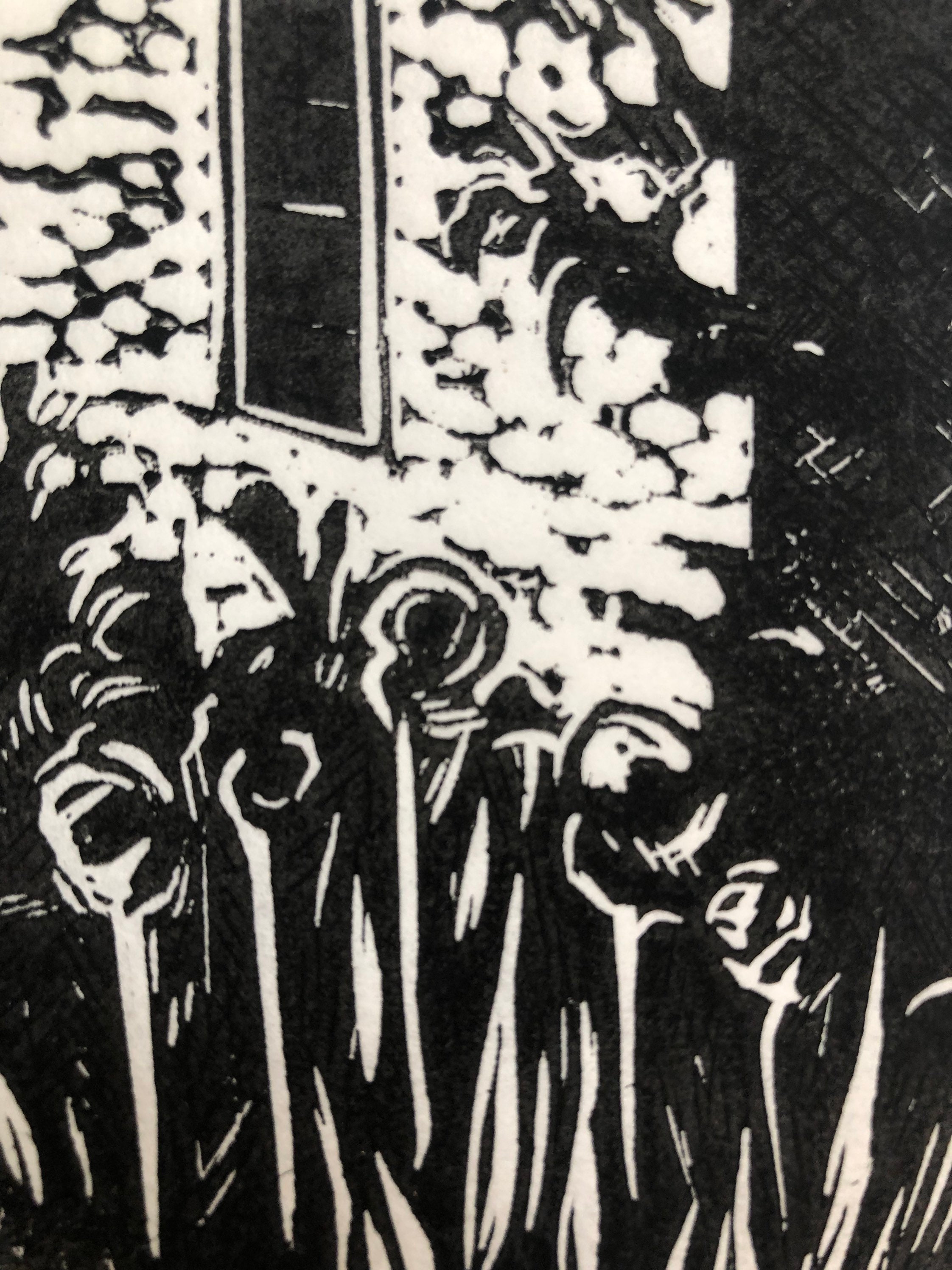 Cottages, Star Island NH Linocut - Etsy