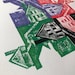 Neighborhood Tessellation Linocut - Etsy