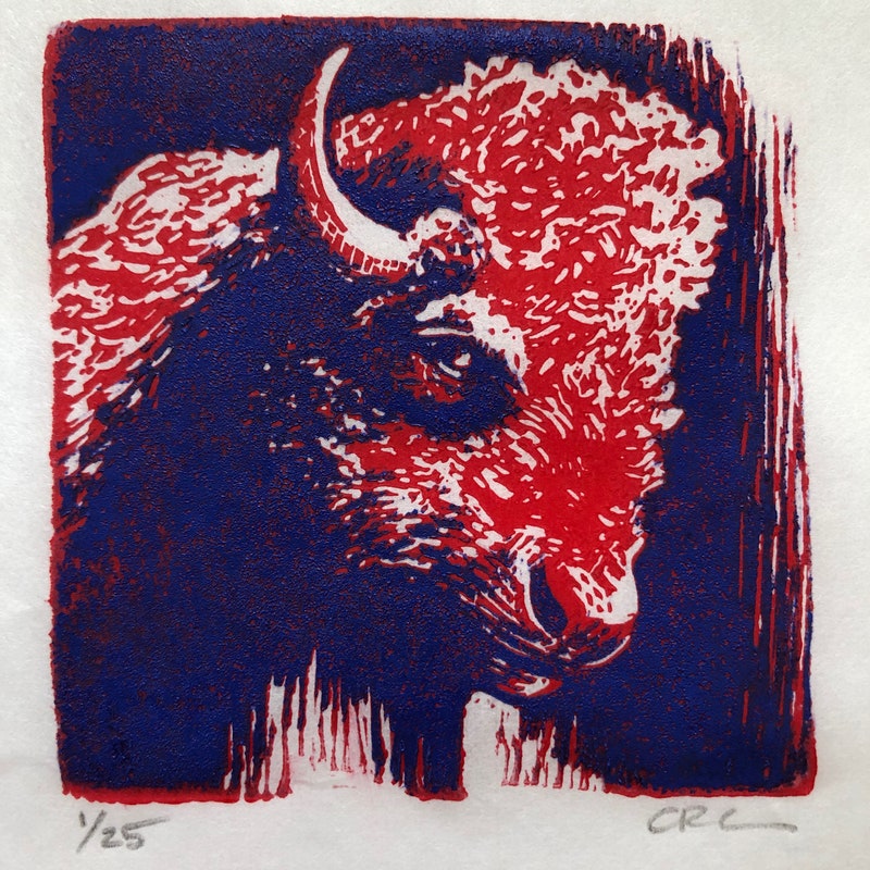 Football Linocut - Etsy