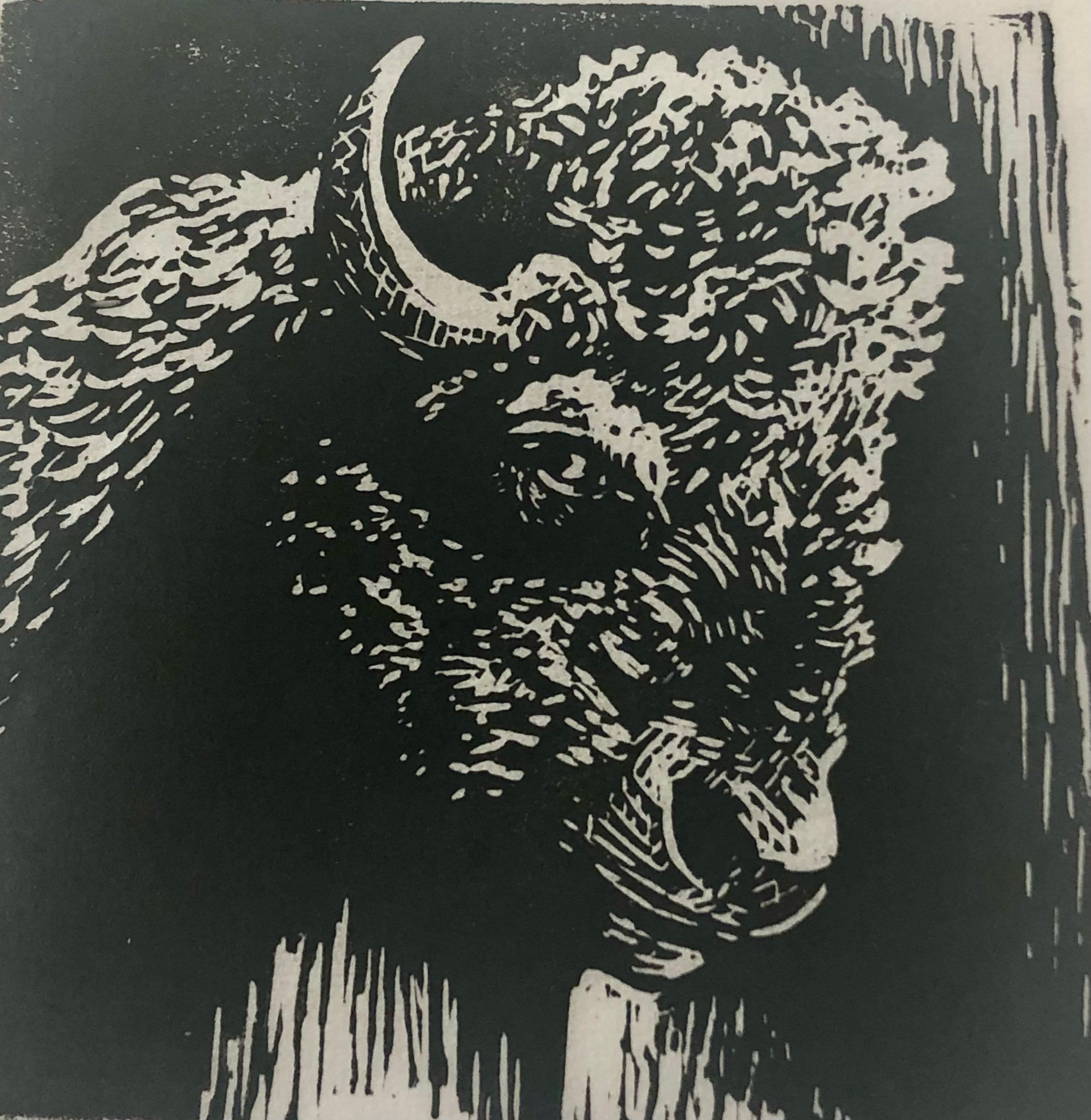 Buffalo Linocut - Etsy