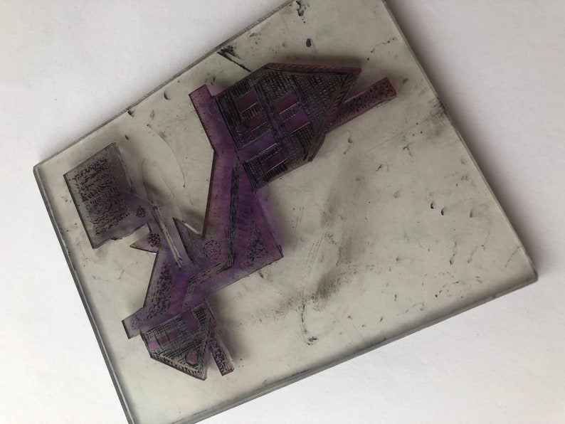 Neighborhood Tessellation Linocut - Etsy