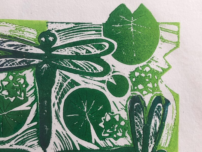 Dragonfly Tessellation Linocut - Etsy