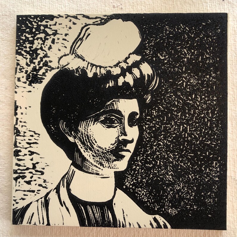 Margaret Higgins Sanger Linocut - Etsy